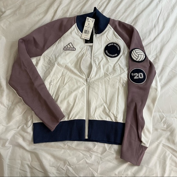 adidas | Jackets & Coats | Adidas Volleyball Varsity Jacket Full Zip ...